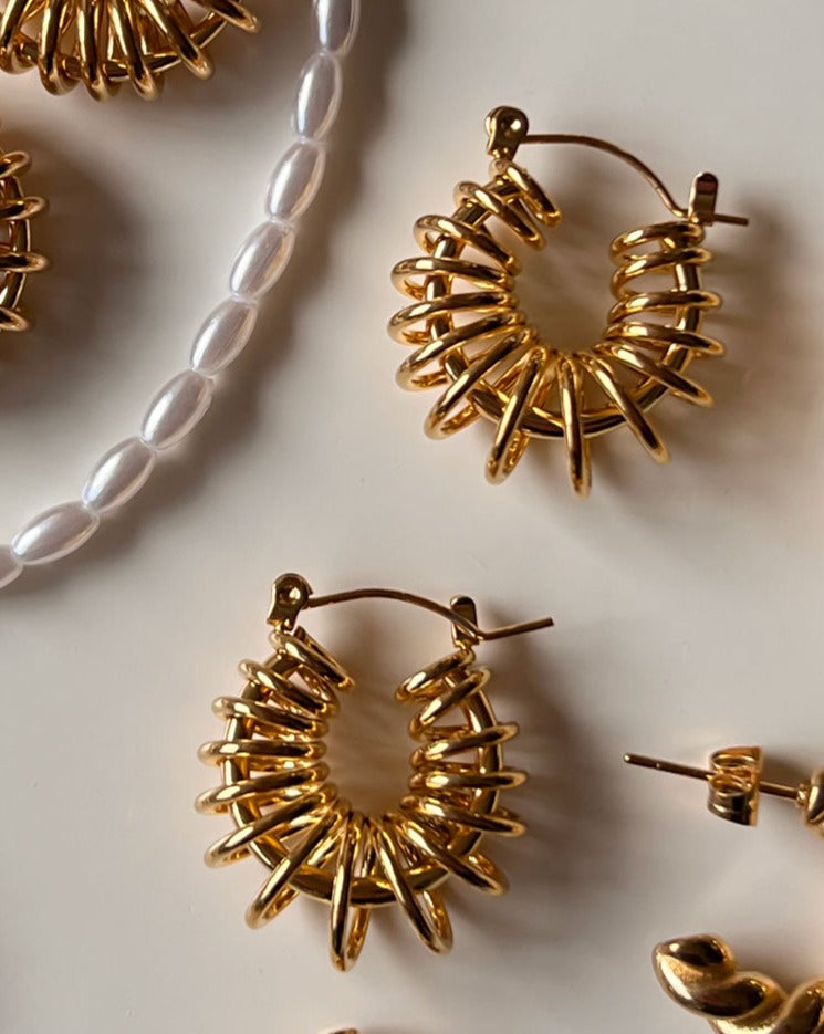 18K Gold Plated - Statement Stone Pendant Necklace (2 colours ...