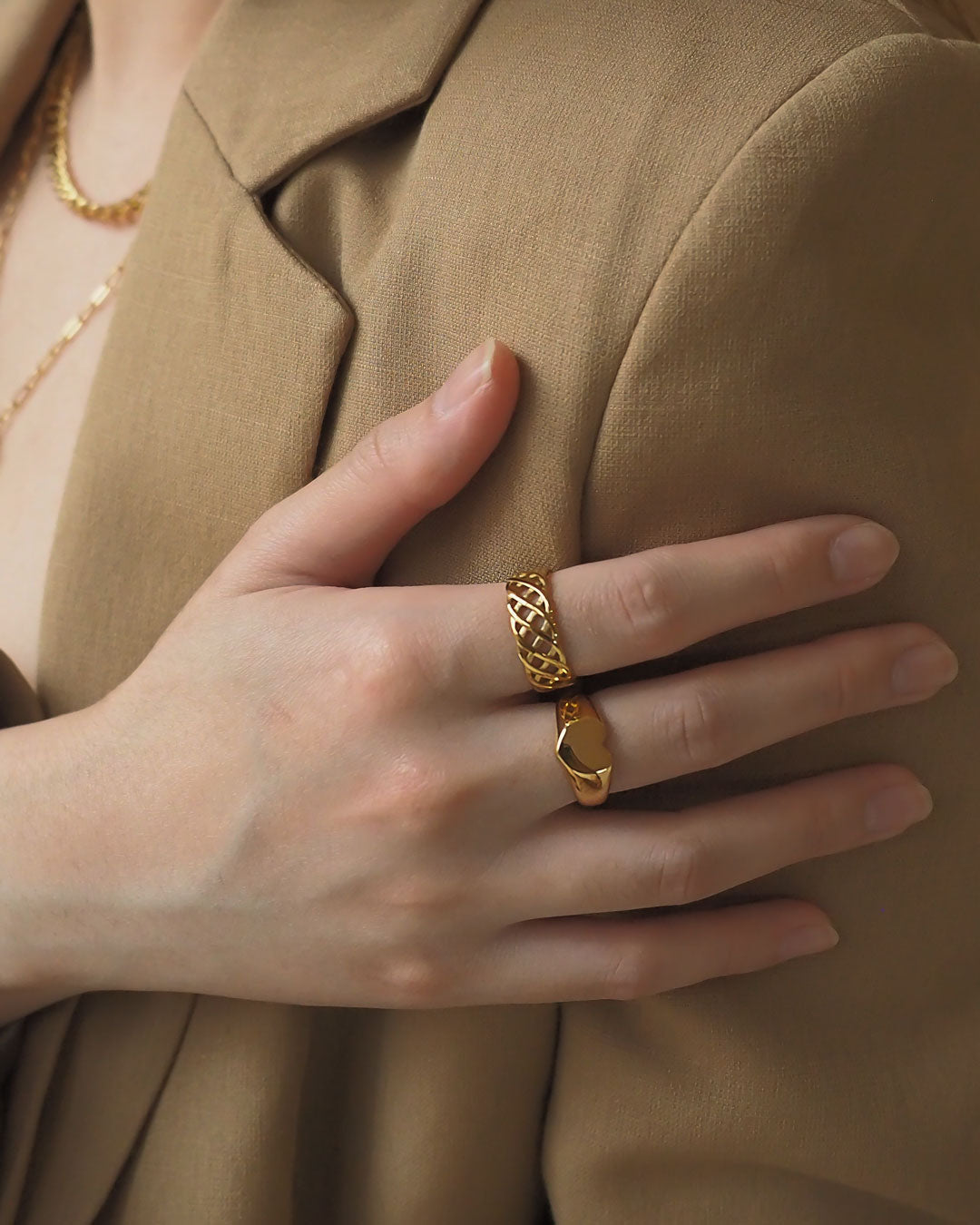 18K Gold Plated - Mesh Gold Ring – Katherynloche