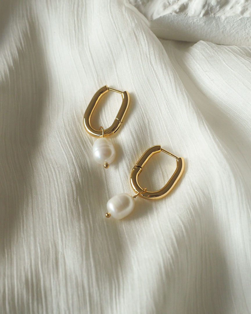 18K Gold Plated - Cle Pearl Earrings – Katherynloche